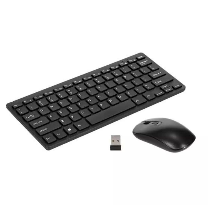 Mini Wireless Keyboard & Mouse Combo Plug and Play - Black | Daraz.pk
