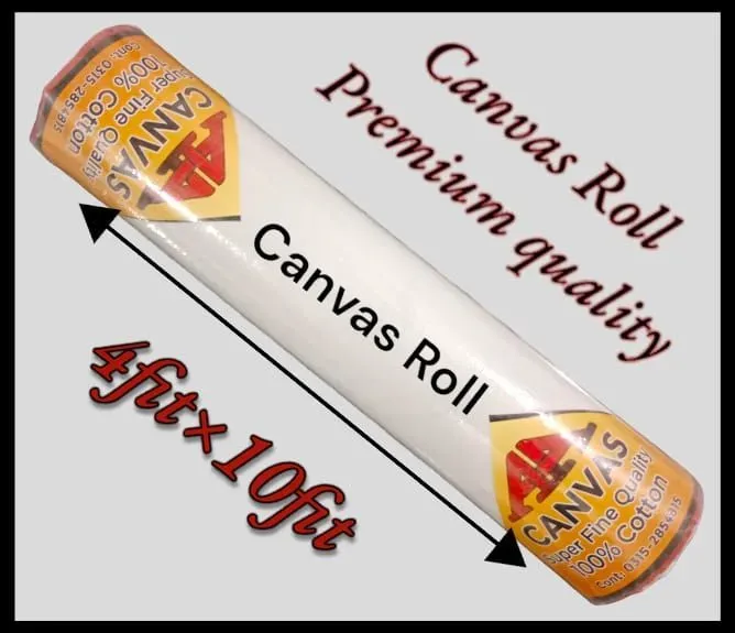 Canvas Primed Roll Artist Quality 4ft × 10ft yards | Daraz.pk