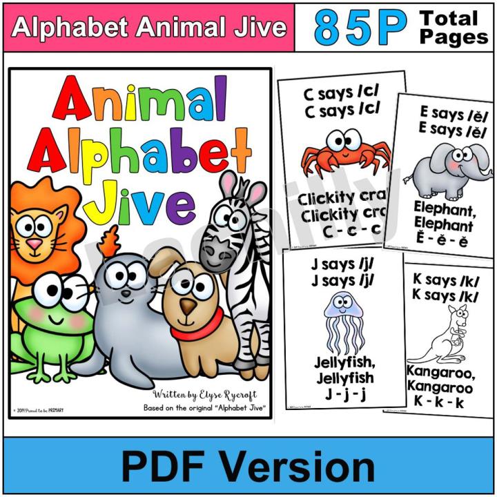 85P Alphabet Animal Jive Song Book Baby Kids Learning English ABC ...