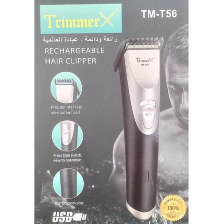 TrimmerX TM-T56 Hair Cutting Machine Rechargeable Electric Barber Hair ...