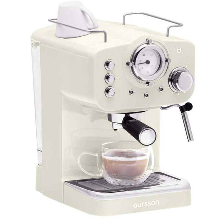 Oursson Manual Espresso Coffee Machine Stainless Steel Pan and 15 Bar ...