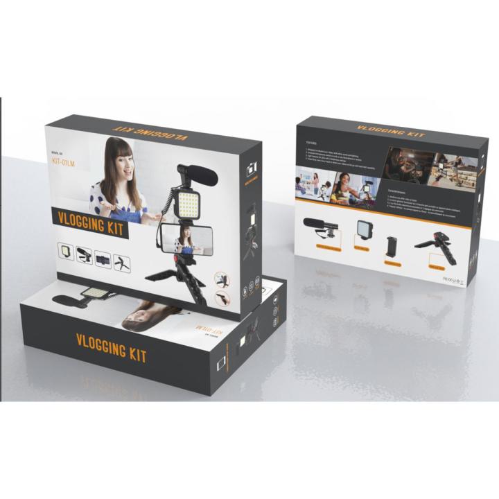 Kit-01LM Vlogging kit Telephone Tripod Fill Light Microphone Kit Vlog ...