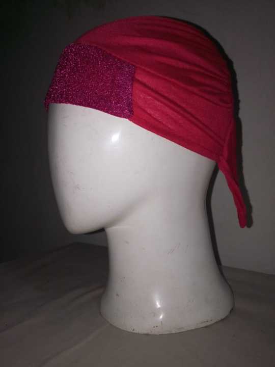 Moon Light fixing Hijabs Cap Fancy Maroon Color For Ladies Hijab ...