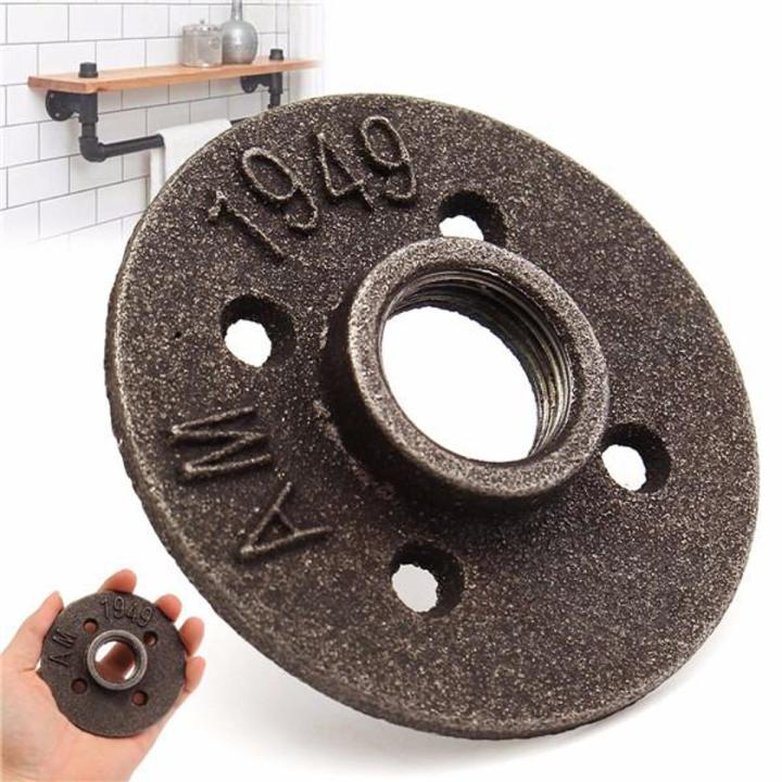 1pc 3/4'' BSP Malleable Iron Pipe Fittings Wall Floor Flange Rusty Ind ...