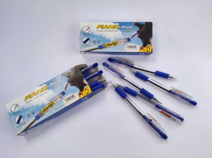 Pack of 20 PIANO POINT Ball Point Pen, Blue ink, 0.8mm Smooth Tip ...