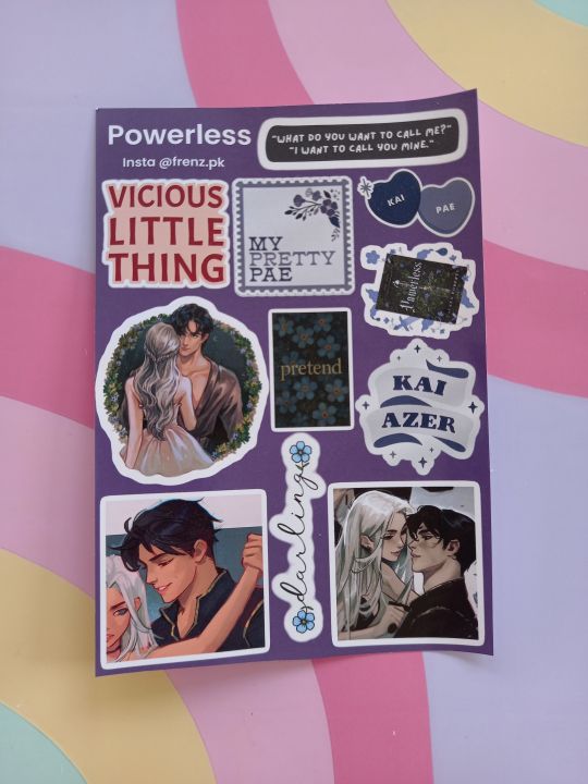 Powerless UNCUT sticker sheet - A6 size - 15 x 10 cm | Daraz.pk