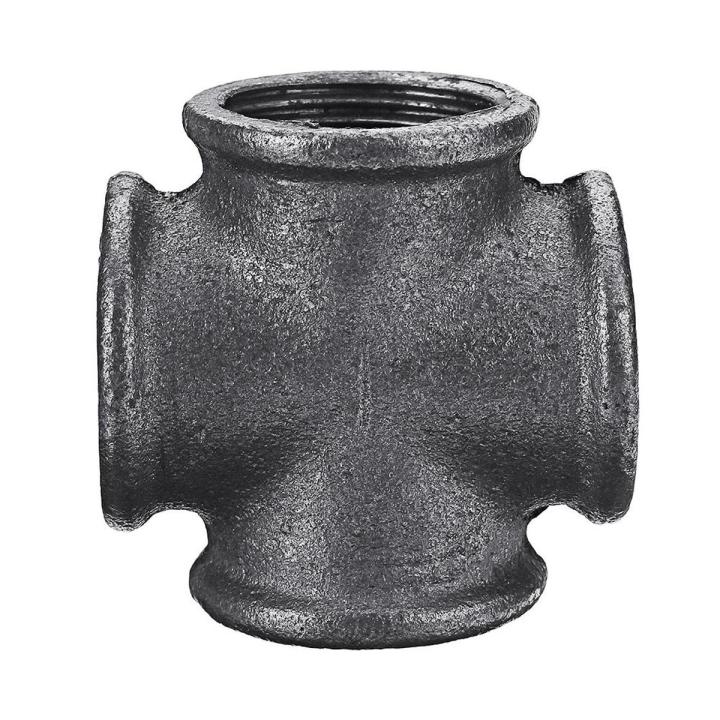 Conventional 1inch Cross 4 Way Pipe Fitting Malleable Iron Black Female ...