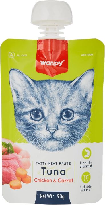 Wanpy Tasty Meat Paste Tuna+Chicken & Carrot Cat Treats.150g | Daraz.pk