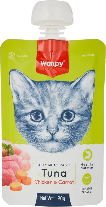 Wanpy Tasty Meat Paste Tuna+Chicken & Carrot Cat Treats.150g | Daraz.pk