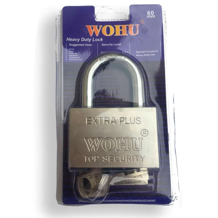 60mm Heavy Duty Cast Iron Padlock Lock Outdoor Door Safety Security ...