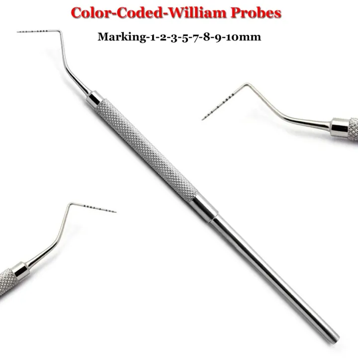 Export Quality Stainless Steel Periodontal Williams Probe Color Coded ...