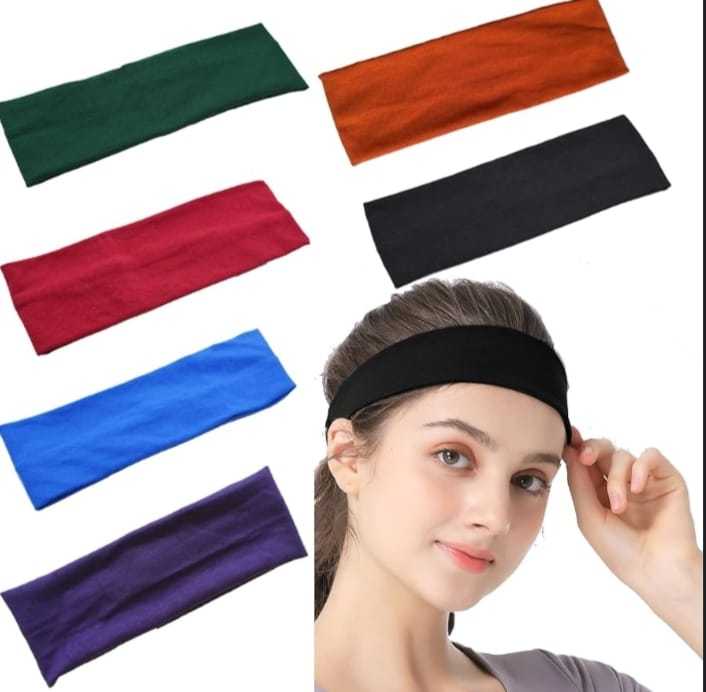 Pack of 7 Head Band Supports head band elastic head band for Unisex ...