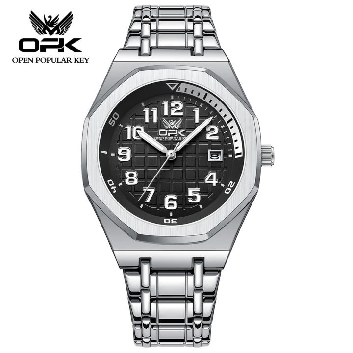 New OPK Fashion Quartz Watch Waterproof Simple Men's Metal Surface ...