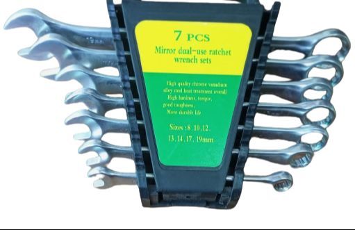 7 Pcs Combination Spanner Set Sizes 8,10,12,13,14,17,19mm High Quality ...