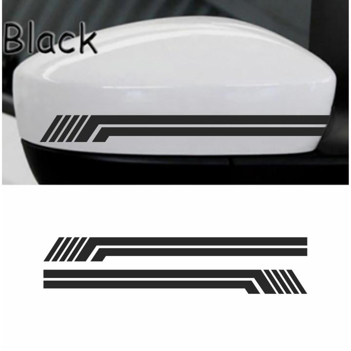 2 Pcs (Black) Latest Side Mirror Reflective Decals Stickers for Auto ...