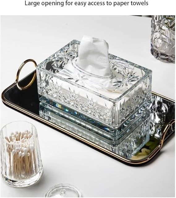 RNN Stylish Tissue Box Transparent Tissue Box Acrylic Tissue Box Cover ...