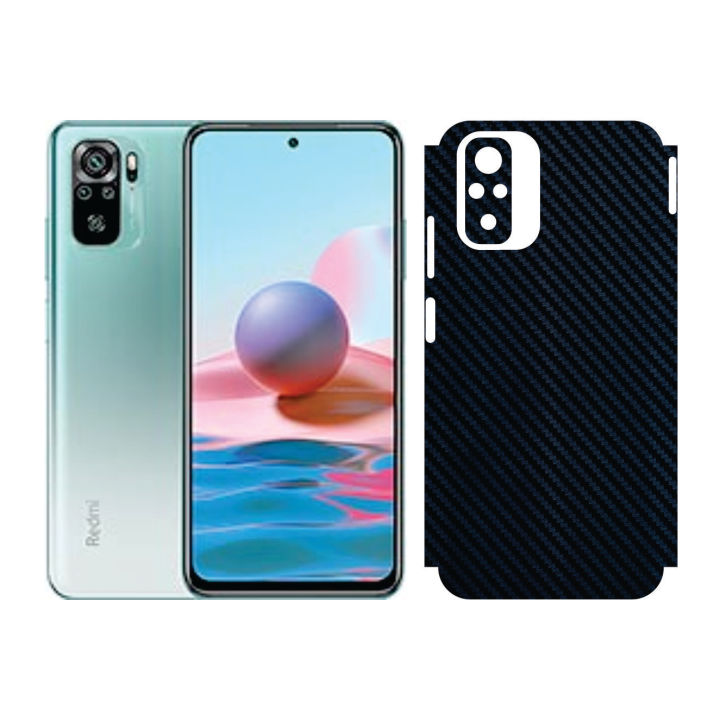 Xiaomi Redmi Note 10 Back Paper BWS Carbon Black Sheet Anti-stain Back ...