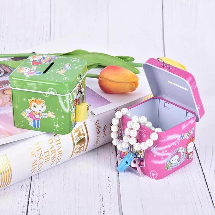 Cute Cartoon Piggy Bank Safe Money Box with Lock Key Creative Coin ...