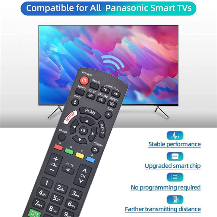 TV Remote Control for Panasonic TV for Panasonic Viera LCD LED 3D TV ...