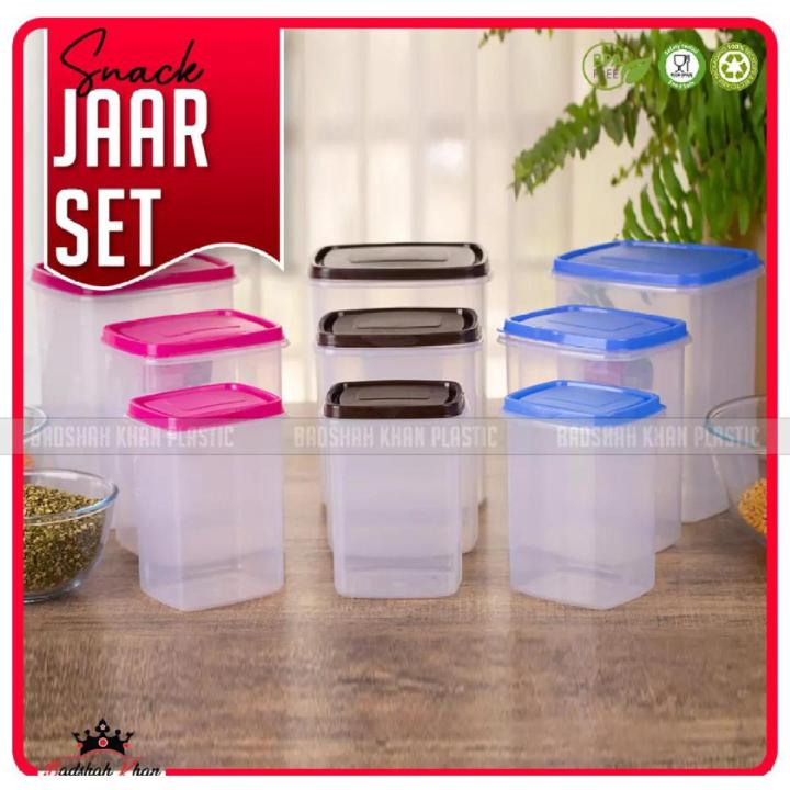 Snack Jar 3 Piece Set / Jar Set / Jar / Jars For Kitchen | Daraz.pk