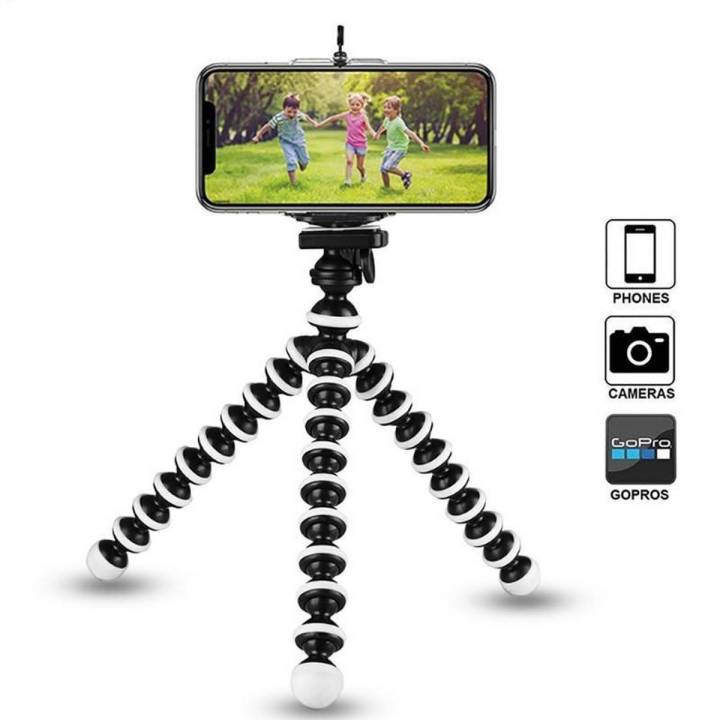 Flexible 6.5 inch Octopus Stand Gorilla tripod for mobile With Phone ...