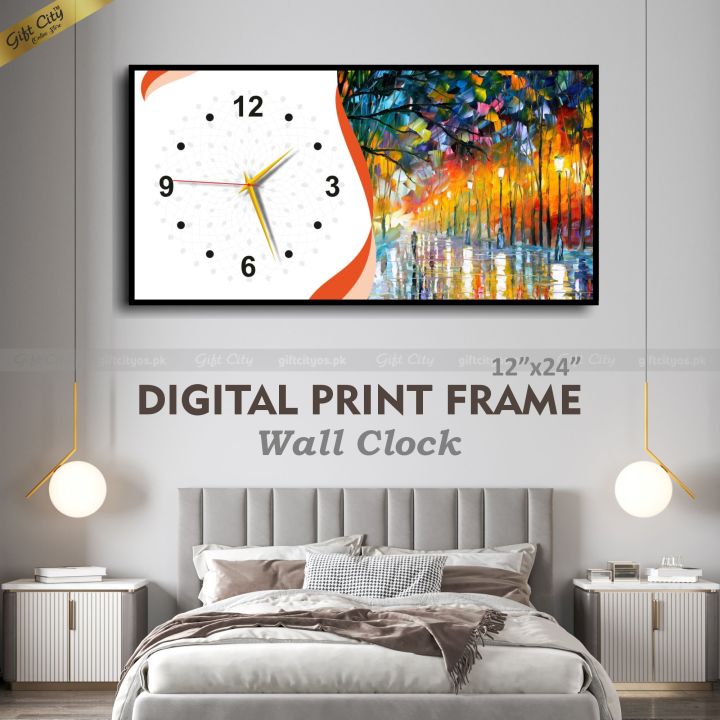Wall Clock - Premium Wooden Frame with Digital Printing | Stylish Home ...