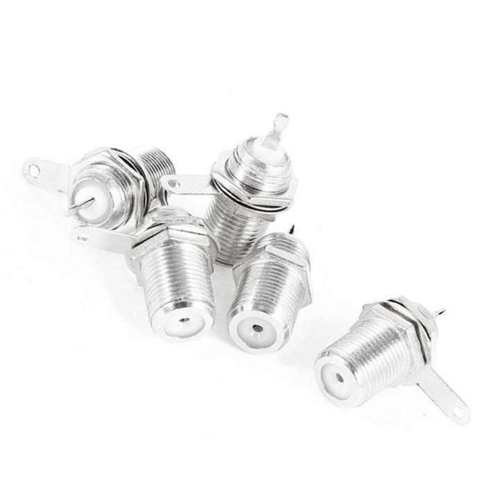 5 Pcs F Type Panel Mounted Socket Female Solder Connector Adapter ...