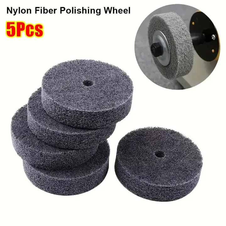 1/5Pcs Durable 3/8" Shaft Hole Buffer Wheel Fiber Replacement Polishing ...