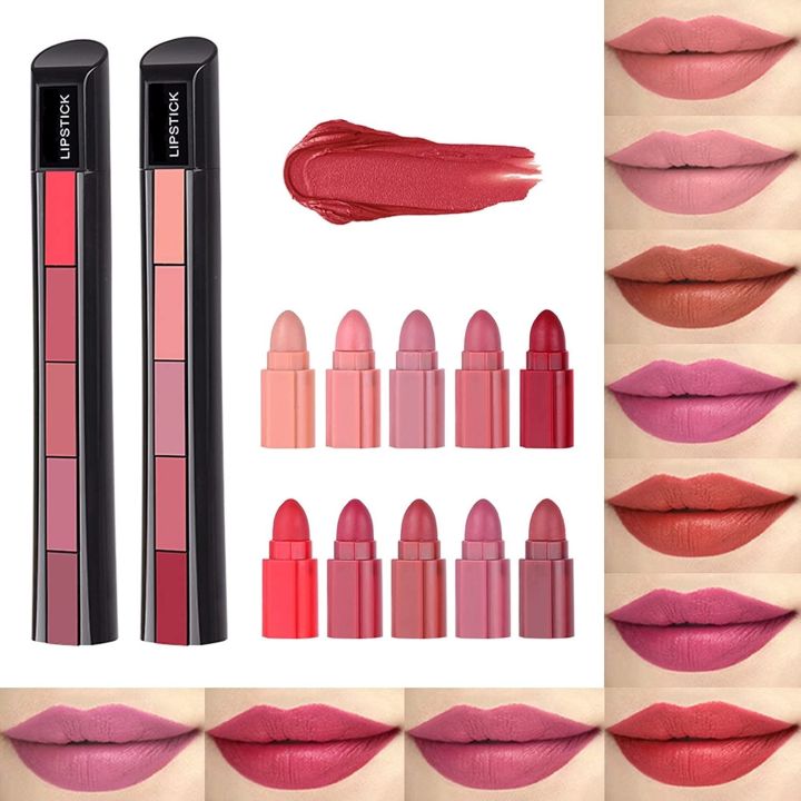Beautious 5 in 1 lipstick - 5 steps Matte lipsticks Beauty Combo of 2 ...