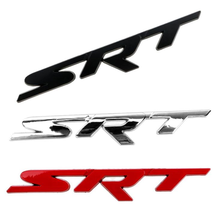 1x SRT 3D Metal Car Front Hood Grill Badge Car Emblem Stickers Car Logo ...