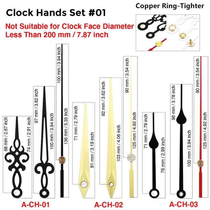 DIY Wall Clock Mechanism Sweep Table Desk Clocks Hands Repair Kit Hours ...