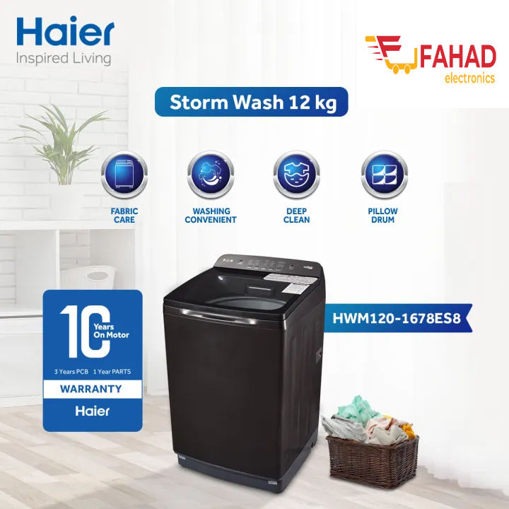 Haier 12kg HWM 120-1678ES8 Automatic-Top Load Washing Machine 10 Years ...