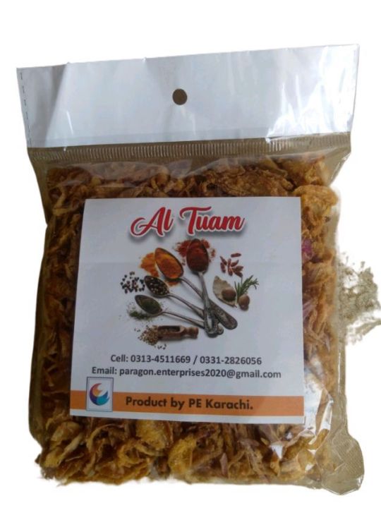 pure quality orginal Fry pyaz/fried onion lal piyaz 100 gm by al tuam ...