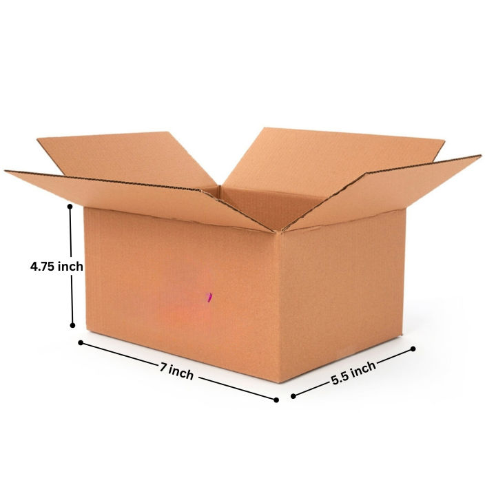 Carton Box | 7x5.5x4.75 Inches | 3 Ply Hard Corrugated Boxes ...