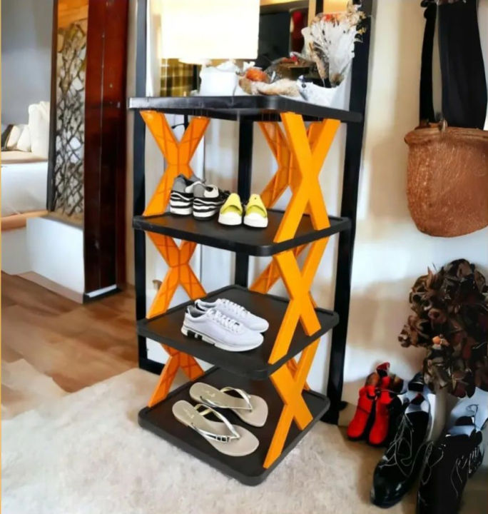 6 Layers Stackable Shoe Rack Easy-assembled Shoe Organizer and Storage ...