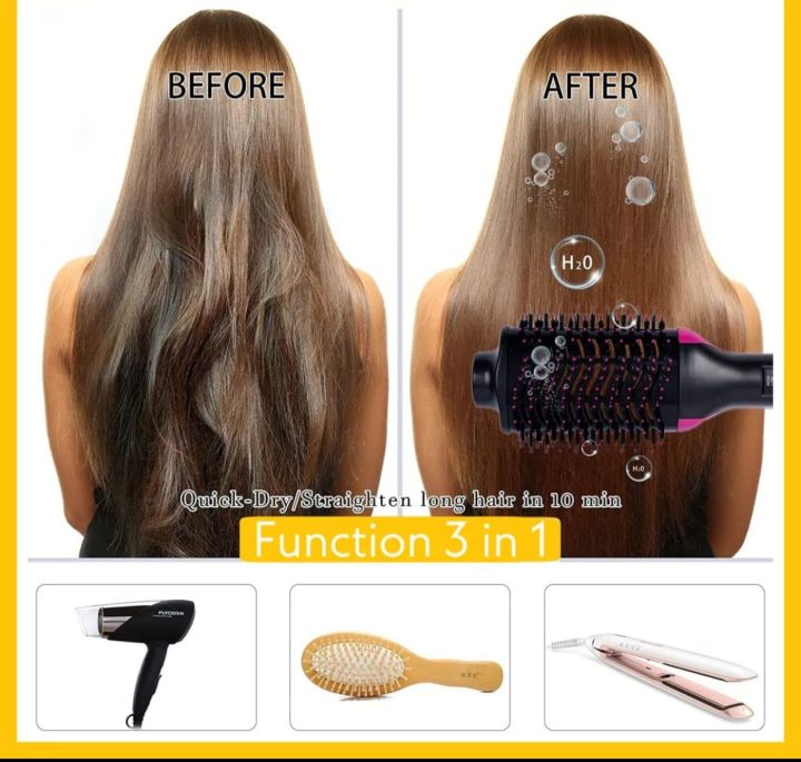 One Step 3 in 1 Hair Dryer , hair straightner and hair curler for ...
