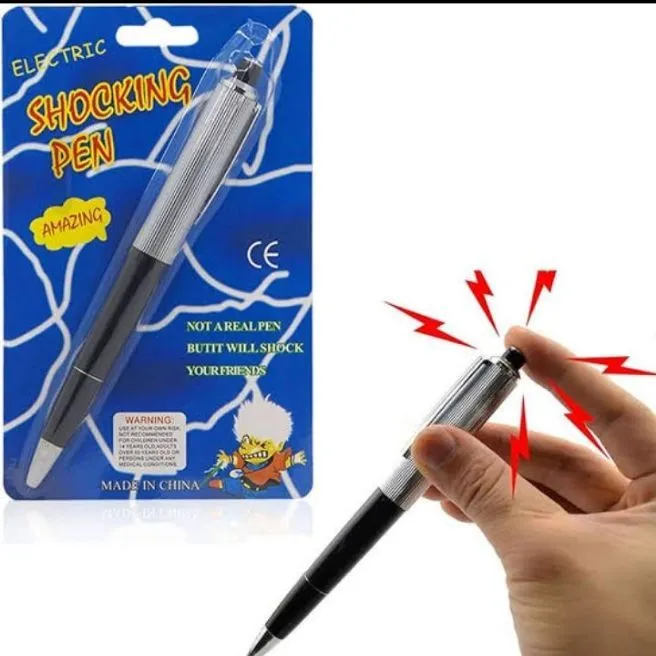 Shock Pen - Electric Prank Pen Funny Practical Joke Toy | Safe Birthday ...