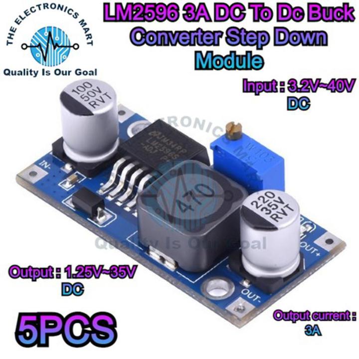 5PCS LM2596 3A DC To Dc Adjustable Buck Converter Step Down Module Power Supply In Pakistan ...