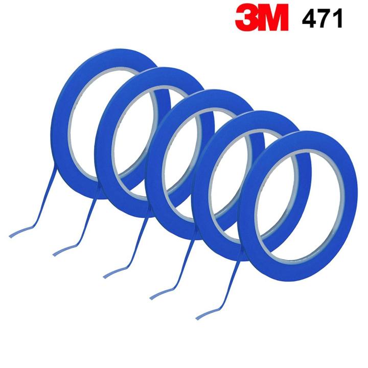 3M 471 Vinyl Tape Fineline Fine line Pinstriping Masking Tape Blue Floor Tape 2mm 2.5mm 3mm 4mm ...