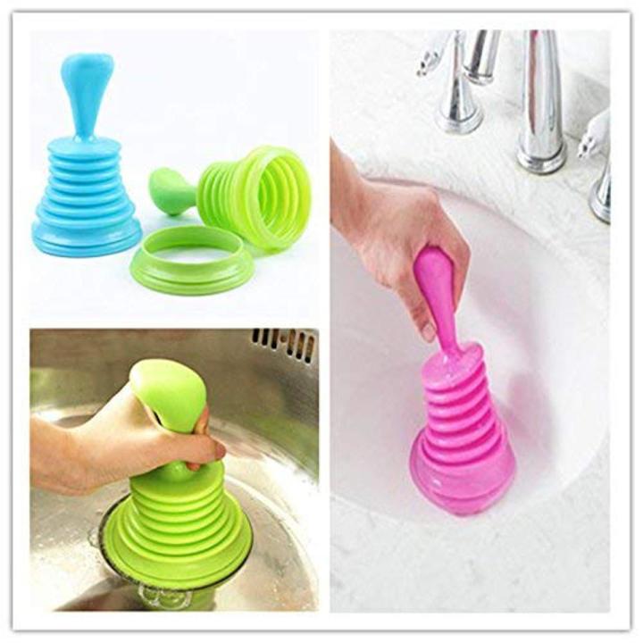 Handy Kitchen Sink Bathroom Drain Pump Chock up Clog Remover / Plunger ...