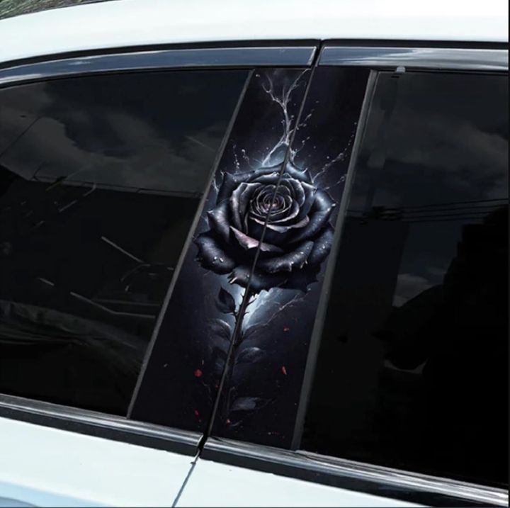 2pcs/1set Car B Pillar Sticker Decal Upgraded Vinyl Car Decals Body ...