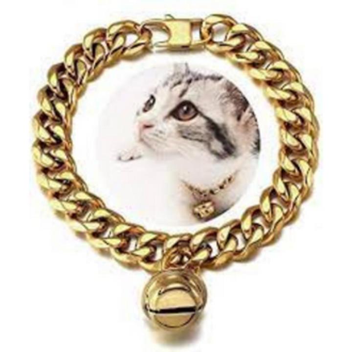 Cat Neck Chain with Golden Bells - Adjustable | Daraz.pk