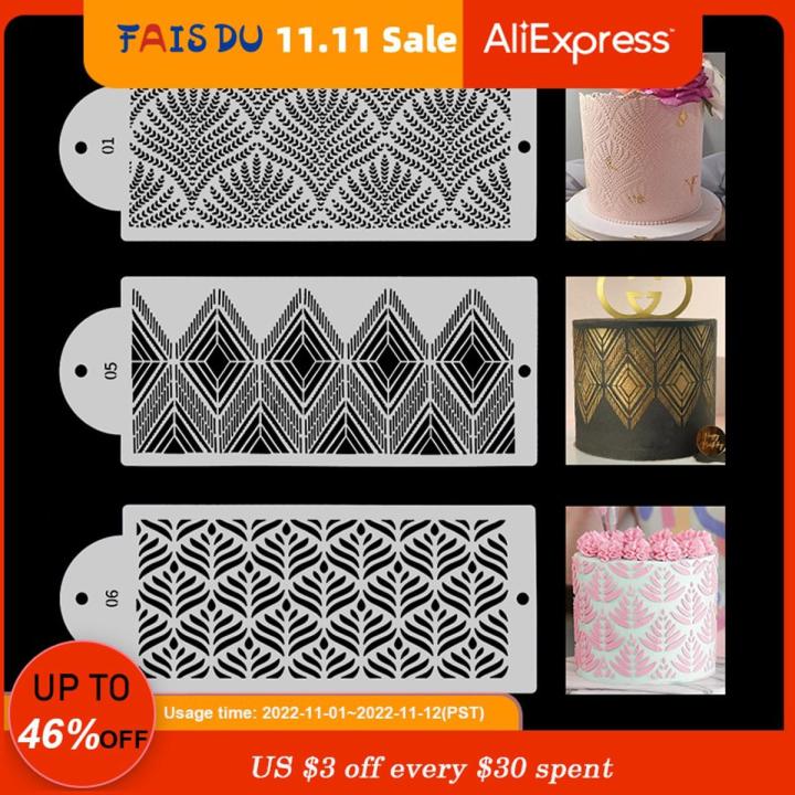 Fais DU Cake Decorating Stencils Mold Floral Kitchen Accessories ...