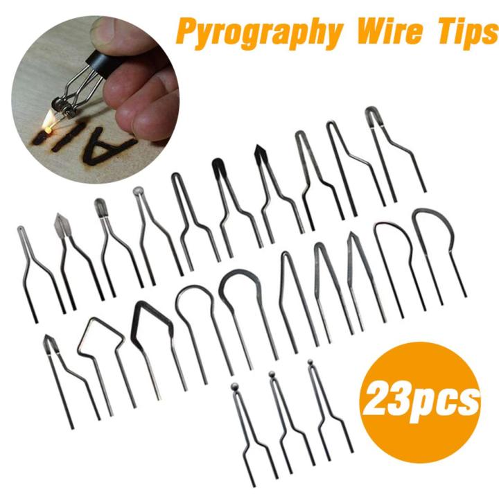 23PC Pyrography Wire Tools DIY Tips for 30-50W Pyrography Machine ...
