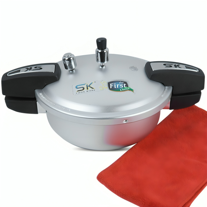 SK 5 Liter Zircon 2-in-1 Aluminum (Pressure Cooker & Karahi/Wok) with ...