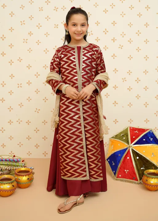 Modest Formal Dress For Girls Organza 4 Piece Suit | Daraz.pk