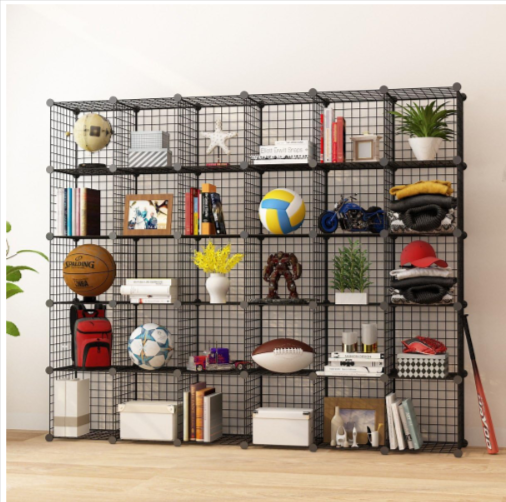 30 Cubes Storage Cubes Wire Grid Modular Metal Cubbies Organizer ...