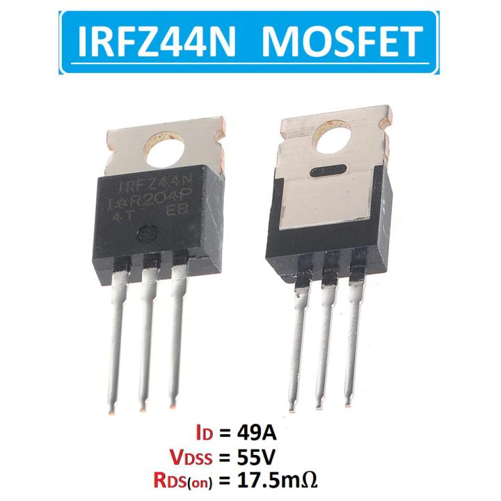 2 pcs of IRFZ44N N-Channel Power MOSFET 55V 49A N-Channel FET N-Channel Power FET IRFZ44 by ...