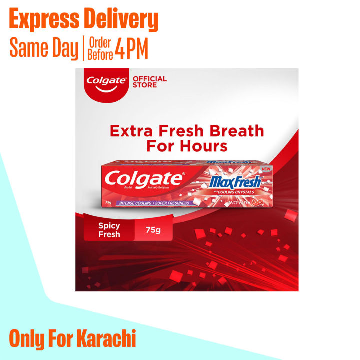 Colgate MaxFresh Spicy Fresh Toothpaste 75g | Daraz.pk