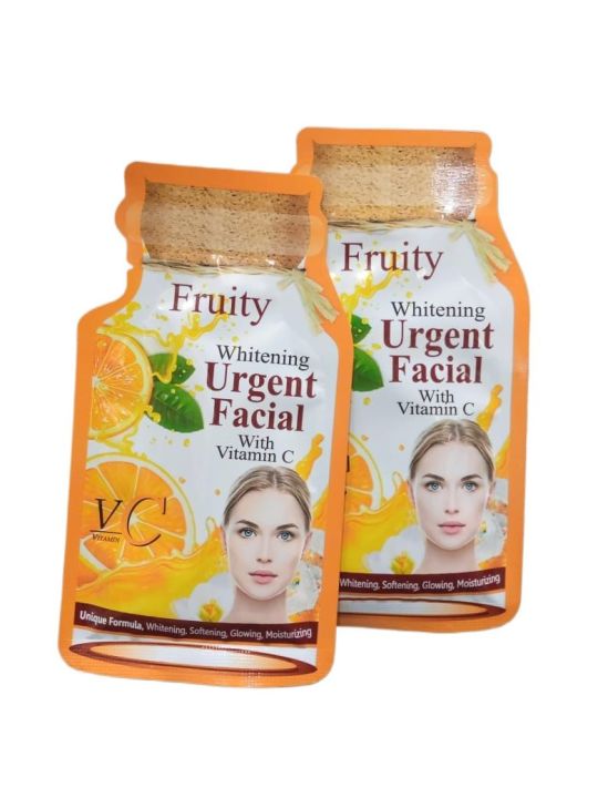 Pack of 2 Sachet Urgent Whitening With Vitamin C Facial 25g | Daraz.pk